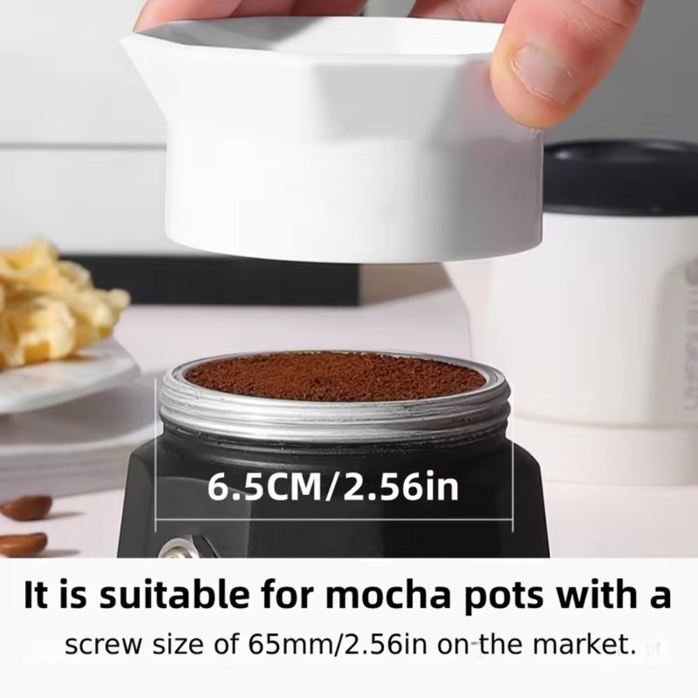 Espresso Tool 65mm Moka Pot Tamper 2/3 Cups Anti-spill Rotary Powder ...