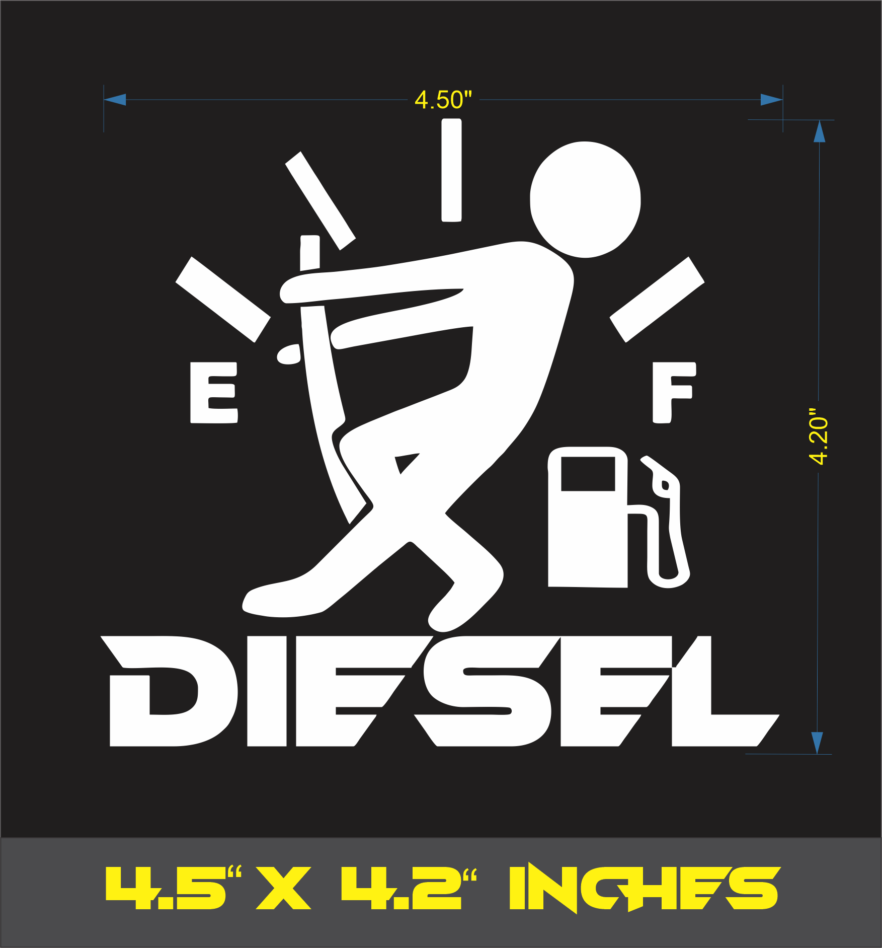 Car Gas door cover sticker Unleaded / Diesel 4.5" x 4.2" Inches | Lazada PH