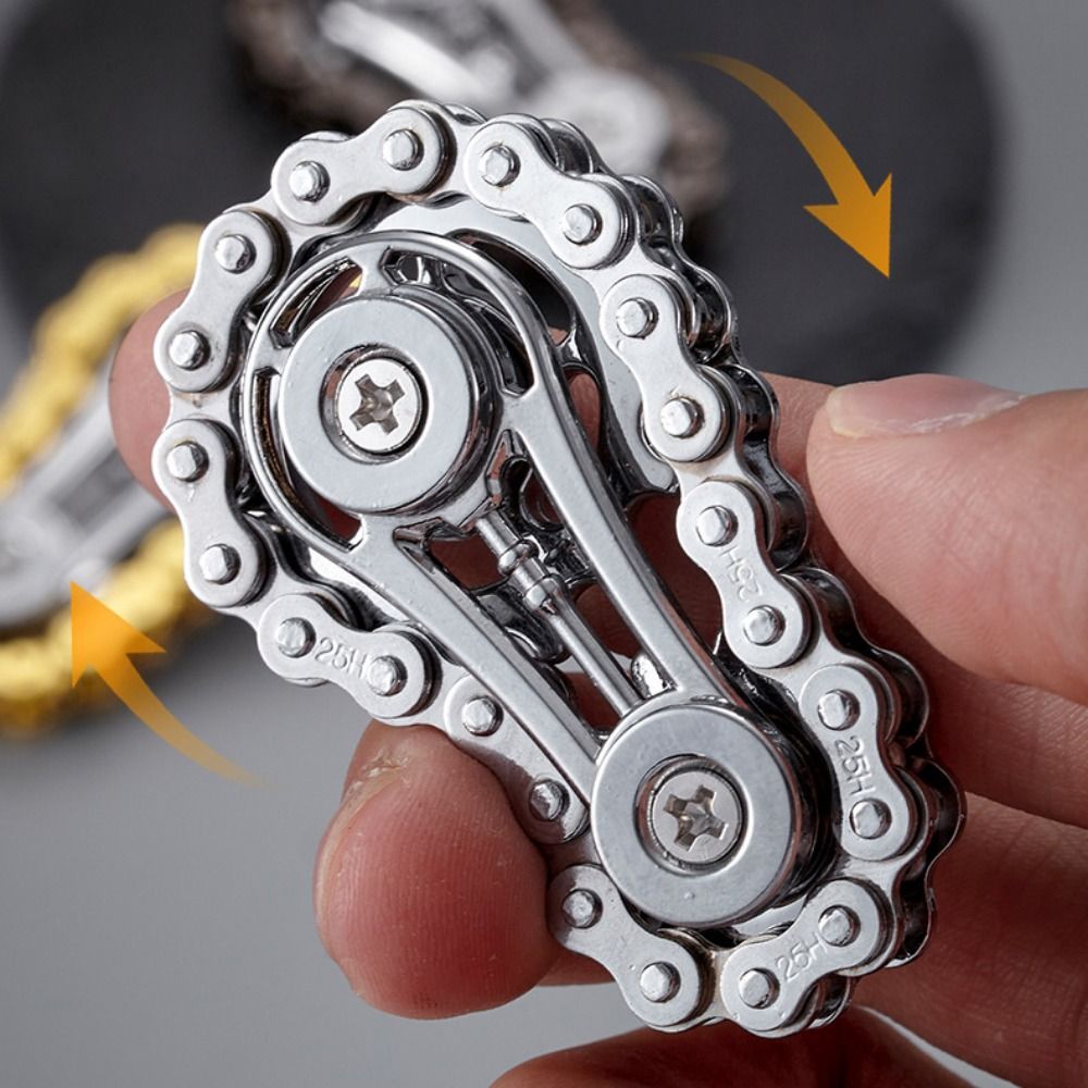 Sprocket Flywheel Chains Gear Fingertip Gyro Mechanical Spinning Top ...