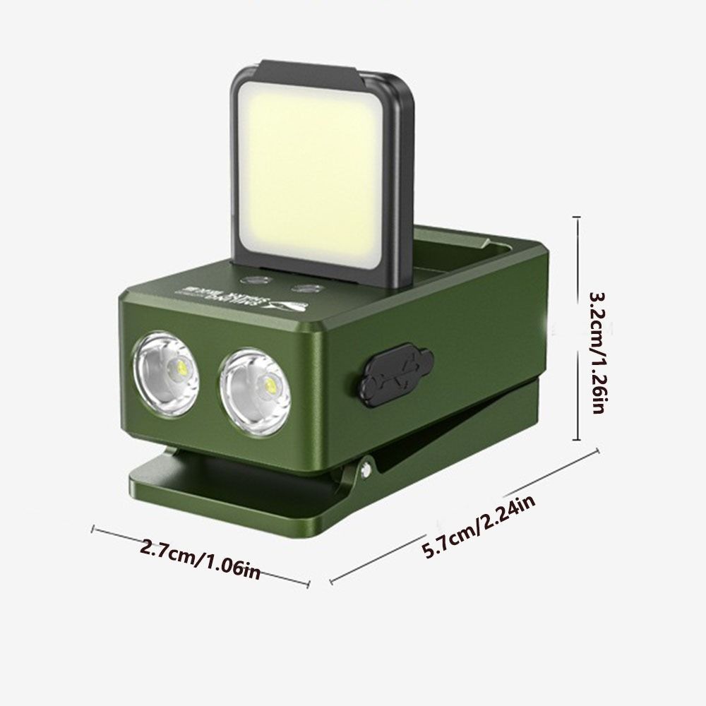 Portable Ultra Bright Hat Clip Headlamp USB Rechargeable Magnet Sensor ...