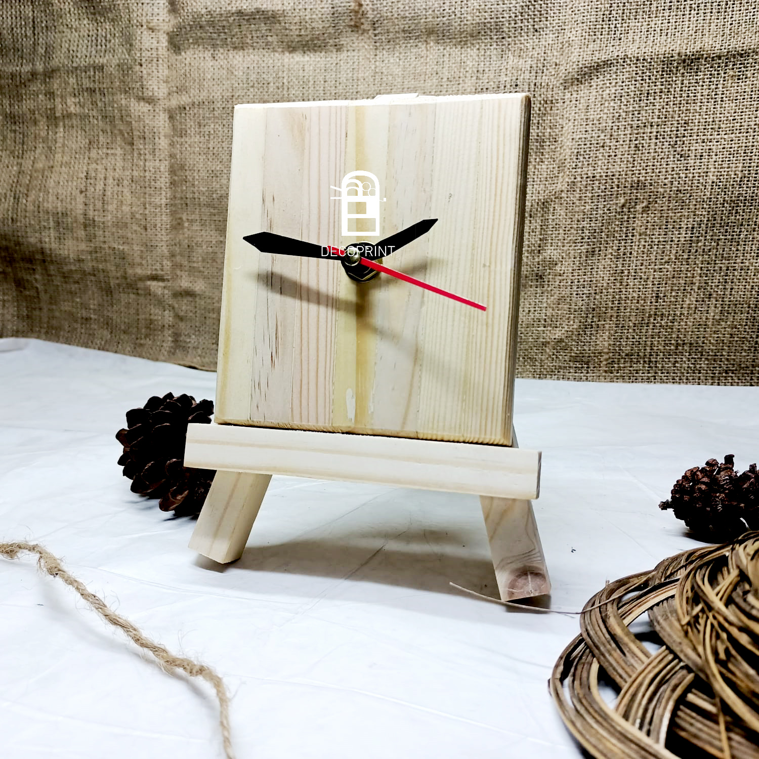 Jam Meja Kayu Polos Jam Duduk Jam Unik Jam Kayu AESTHETIC | Lazada ...