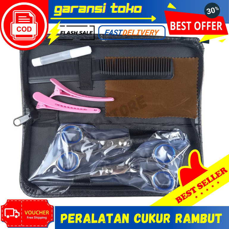 Peralatan Set Gunting Rambut Salon Profesional / Mesin Cukur / Alat ...