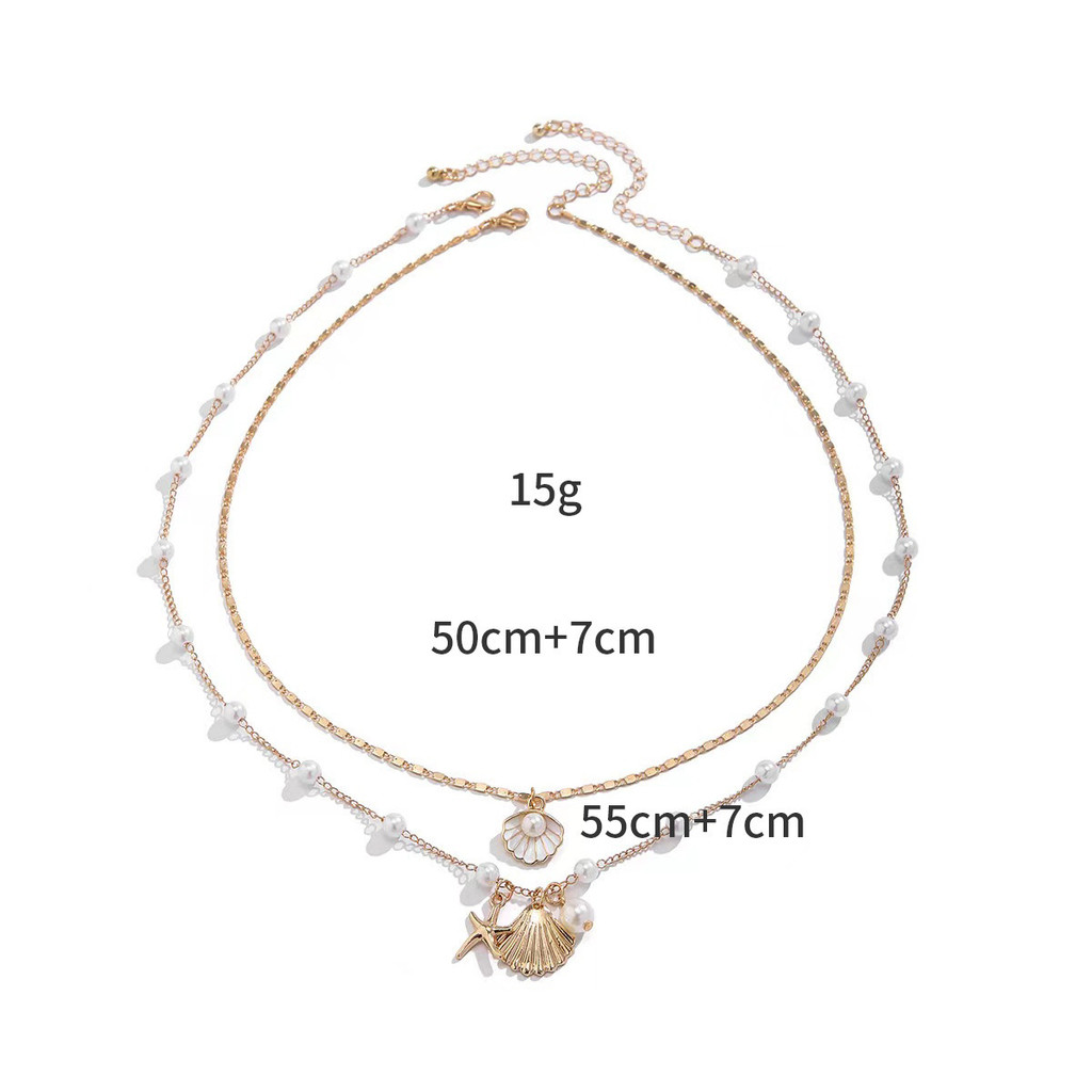 Enacolor 2Pcs/Set Multi-layer Stacking Ocean Pearl Starfish Shell ...