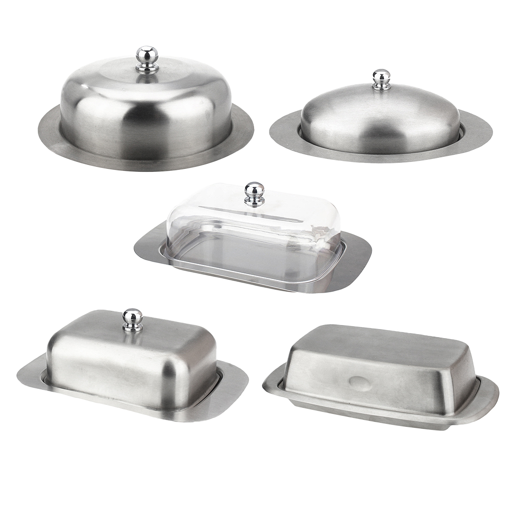 Stainless Steel Butter Dish Cake Dessert Bread Serving Tray Buffet Food ...