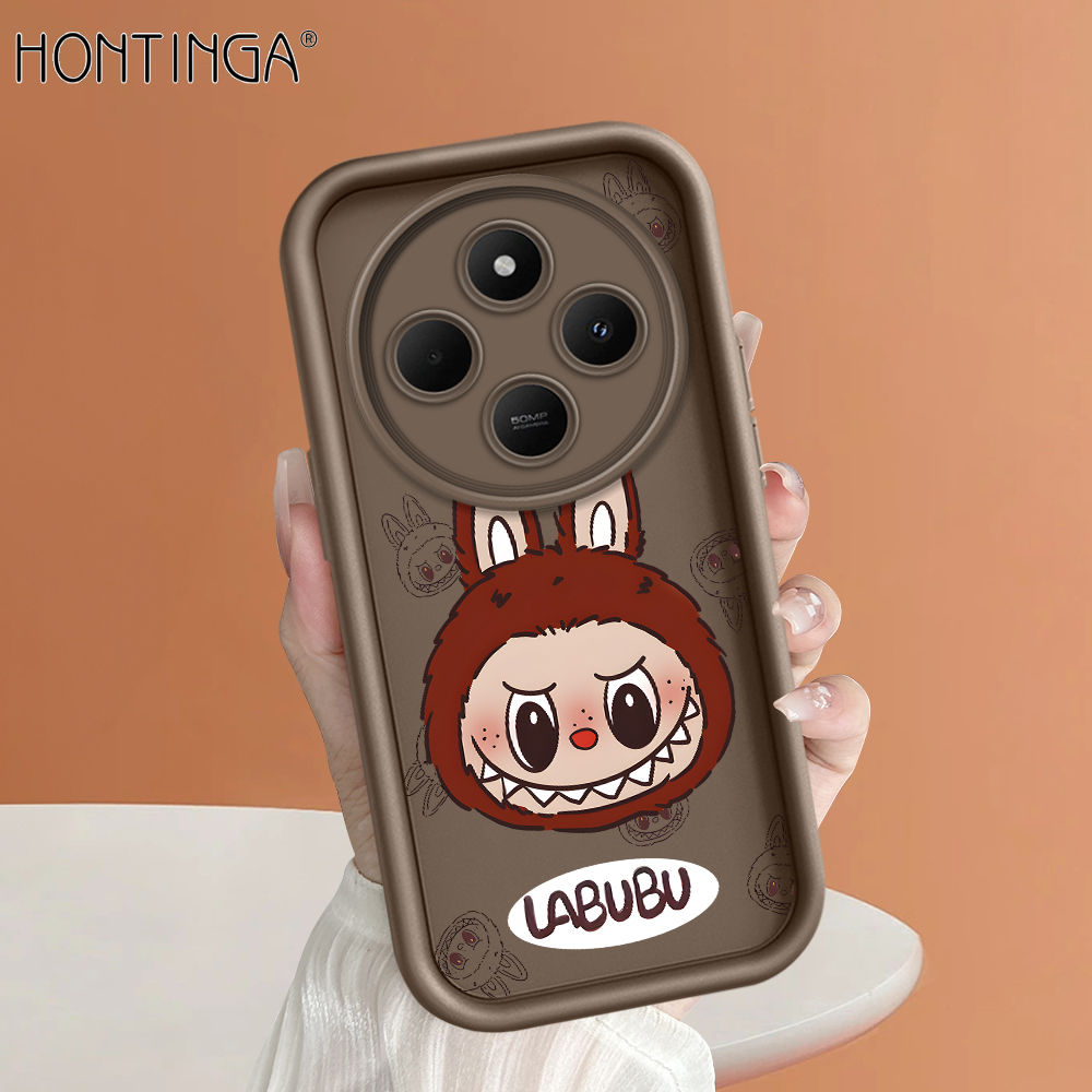 Hontinga for Redmi 14C Back Cover Cute Labubu Pattern Case Ladder Soft ...