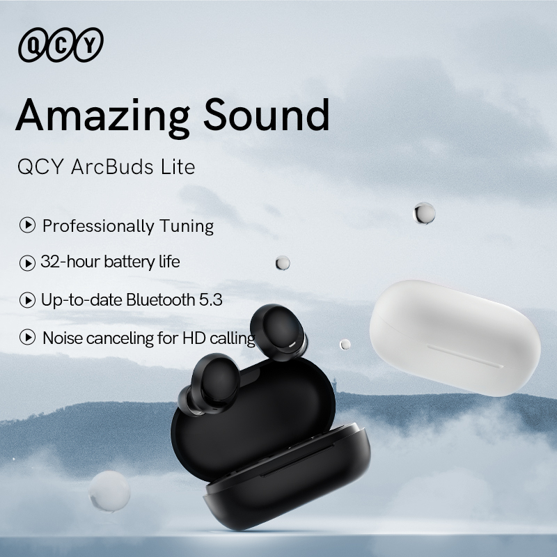 QCY ArcBuds Lite TWS Earbuds BT 5.3 32 Hours Battery Life ENC for HD ...