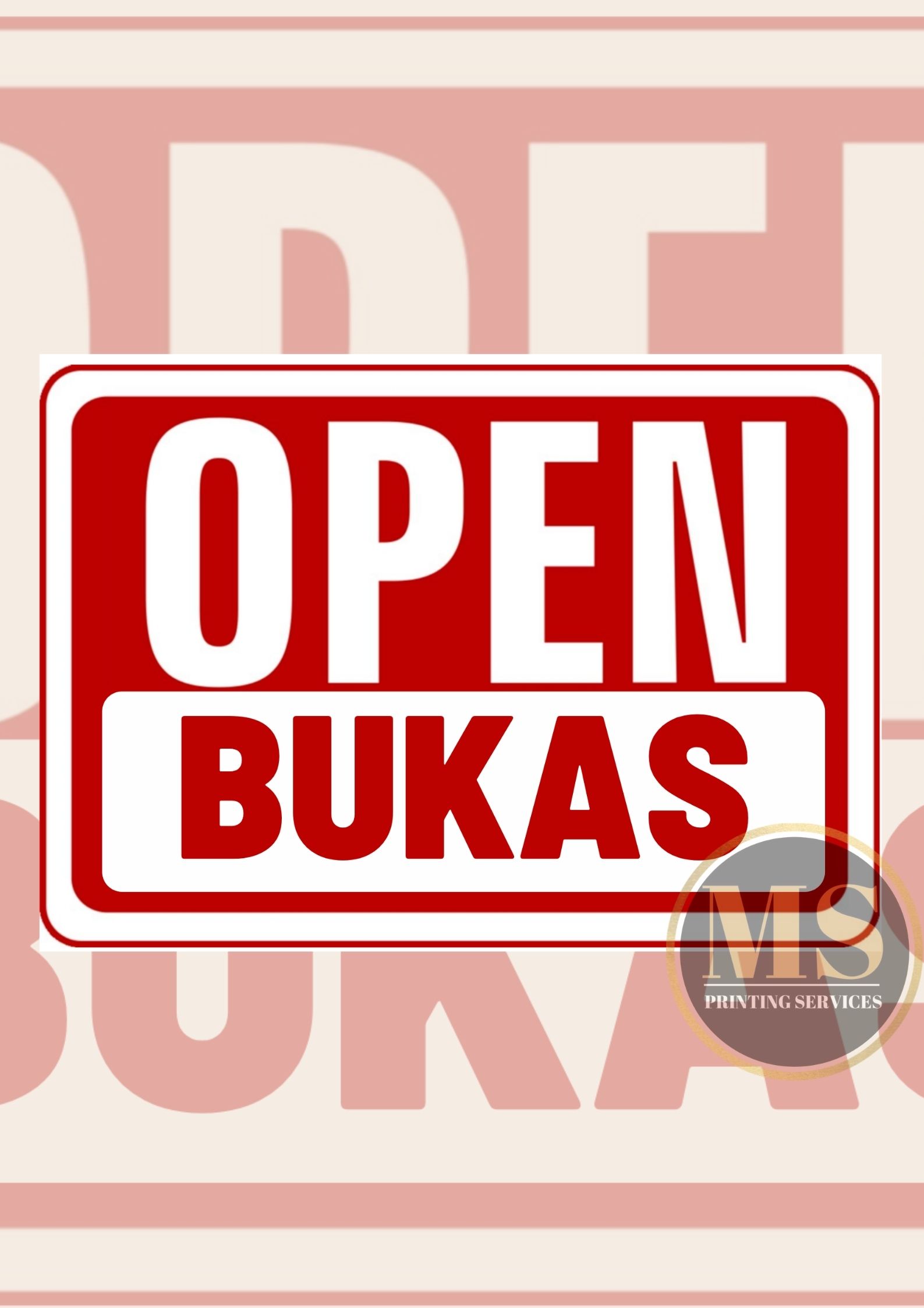 Open Closed Bukas Sarado Signage (Laminated A4 Size) | Lazada PH