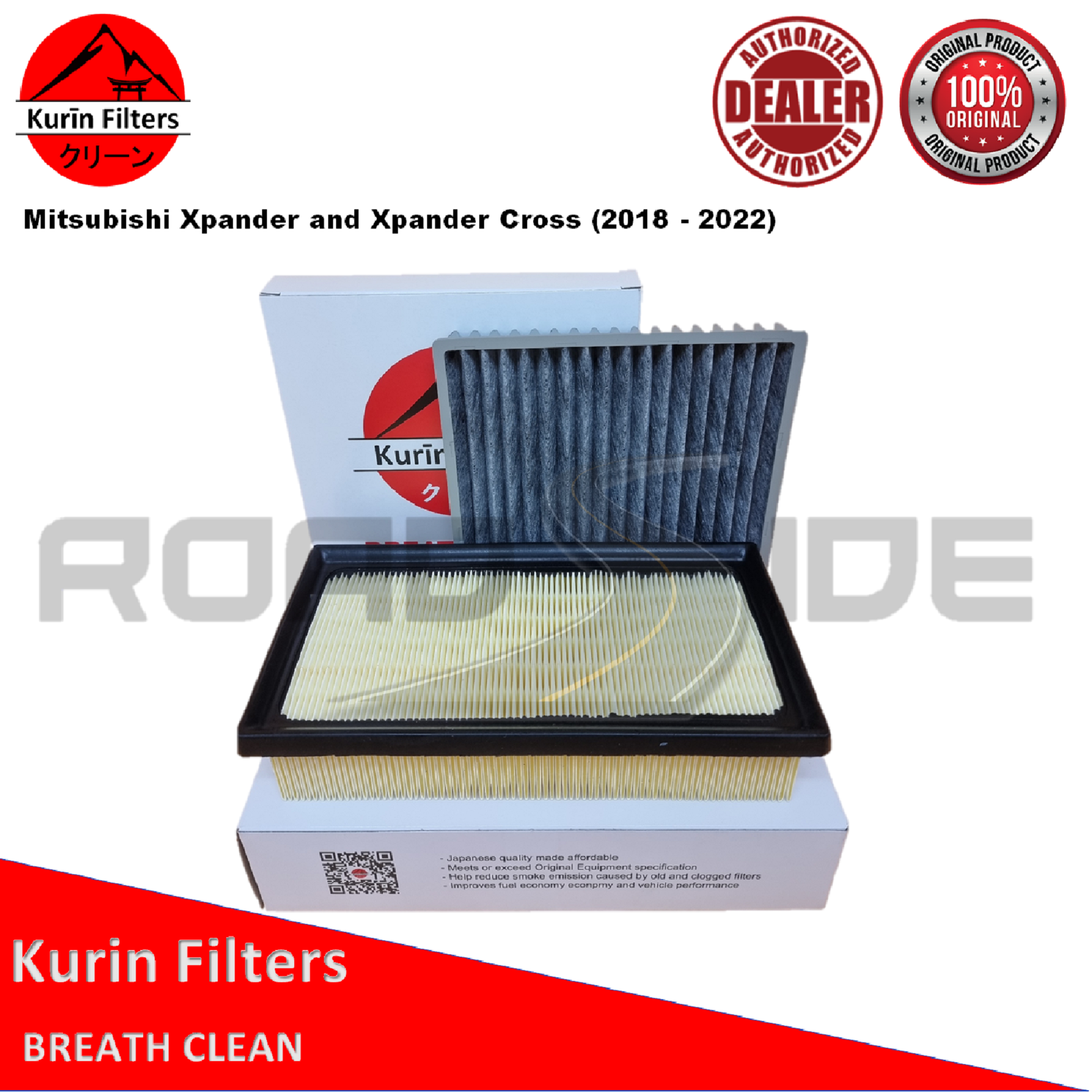 KURIN Combo Filters (Air & Charcoal Cabin) for Mitsubishi Xpander and ...
