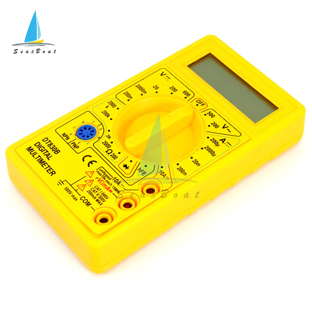 【New design】DT-830B LCD Digital Multimeter AC DC 750 1000V Voltmeter ...