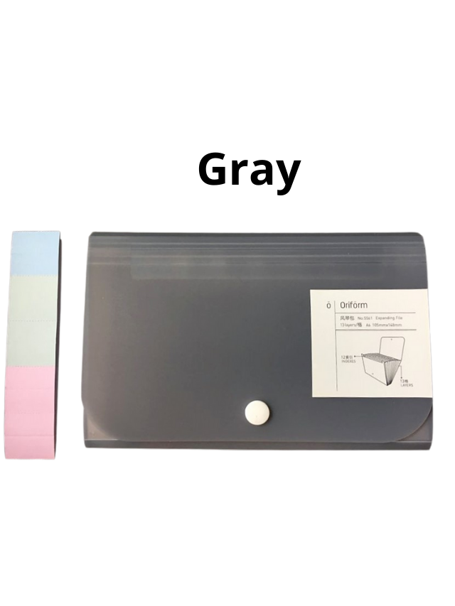 Mini Expanding Envelope 13 pockets for Organizing, Classifying, Filing ...