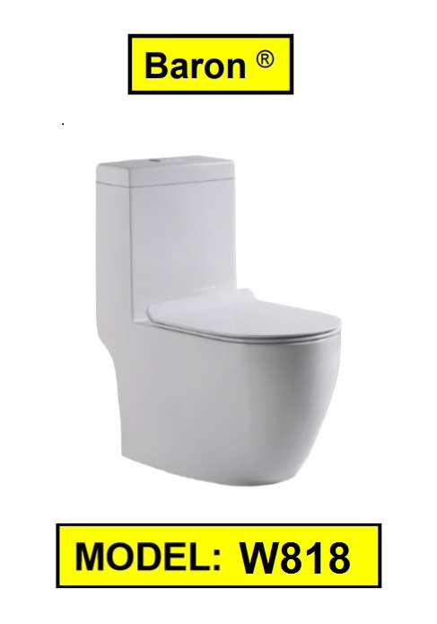 Baron W818 Rimless one piece toilet bowl plus optional $120.00 removal ...