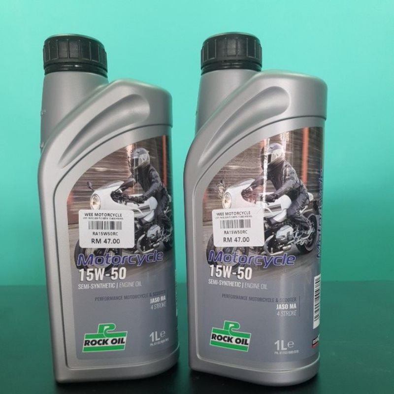 ROCK OIL MOTORCYCLE OIL 15W50 SEMI SYNTHETIC | Lazada