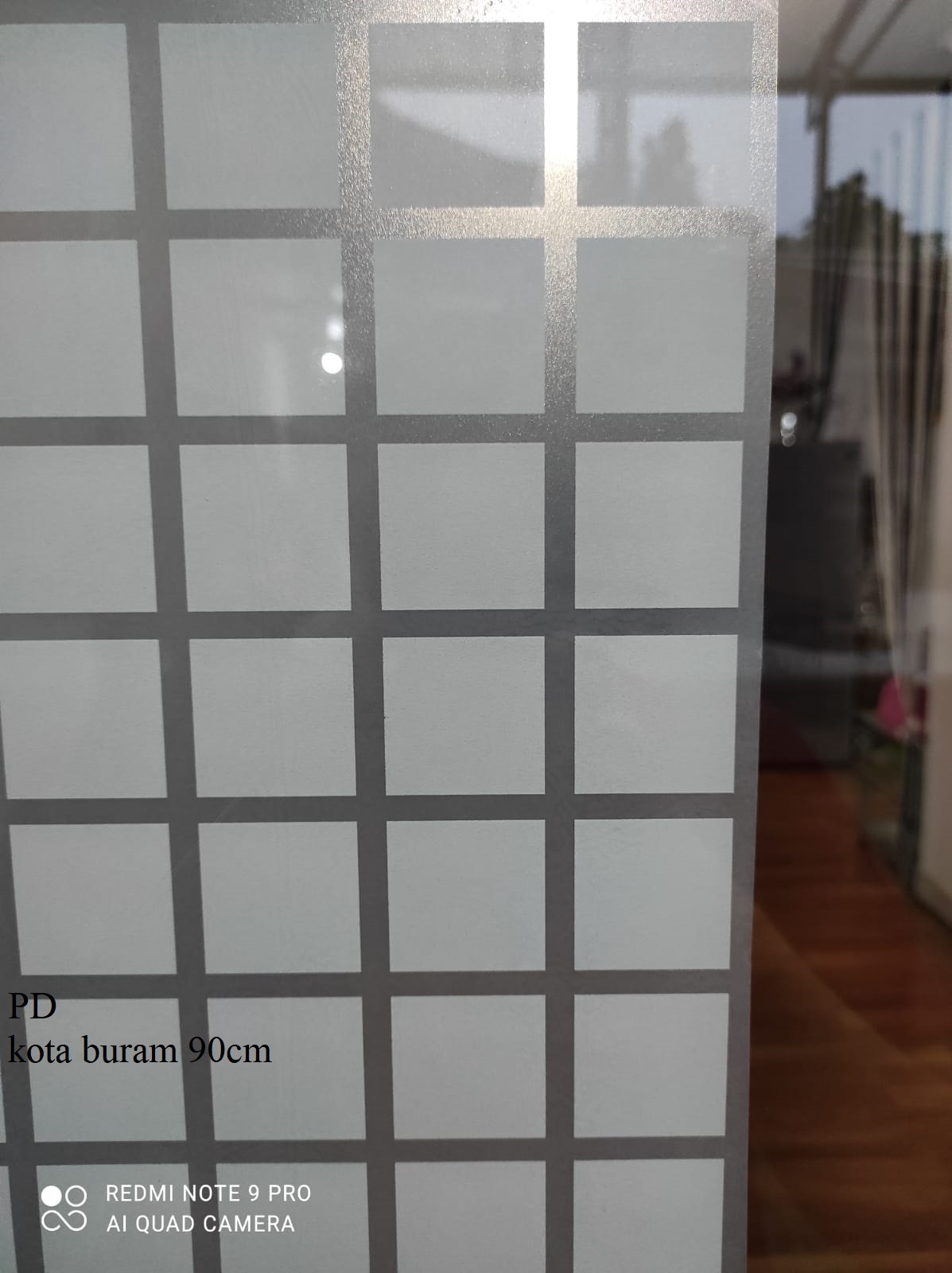 Sticker / Stiker Kaca Film Sandblast Sunblast motif Kotak Kotak ...