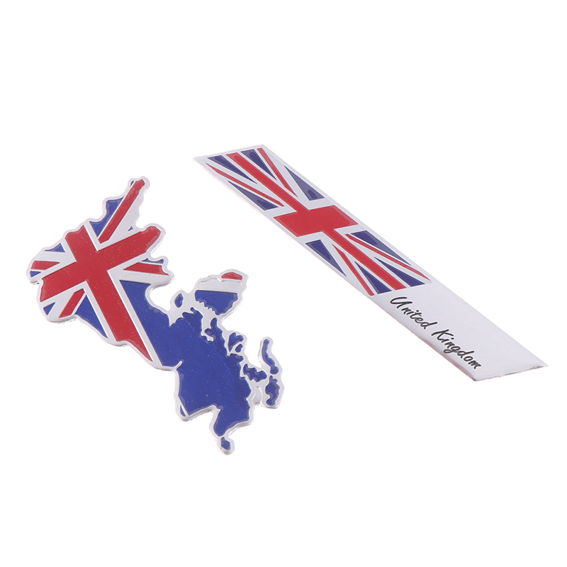 1Pc British flag logo emblem alloy badge car motorcycle decor stickers ...