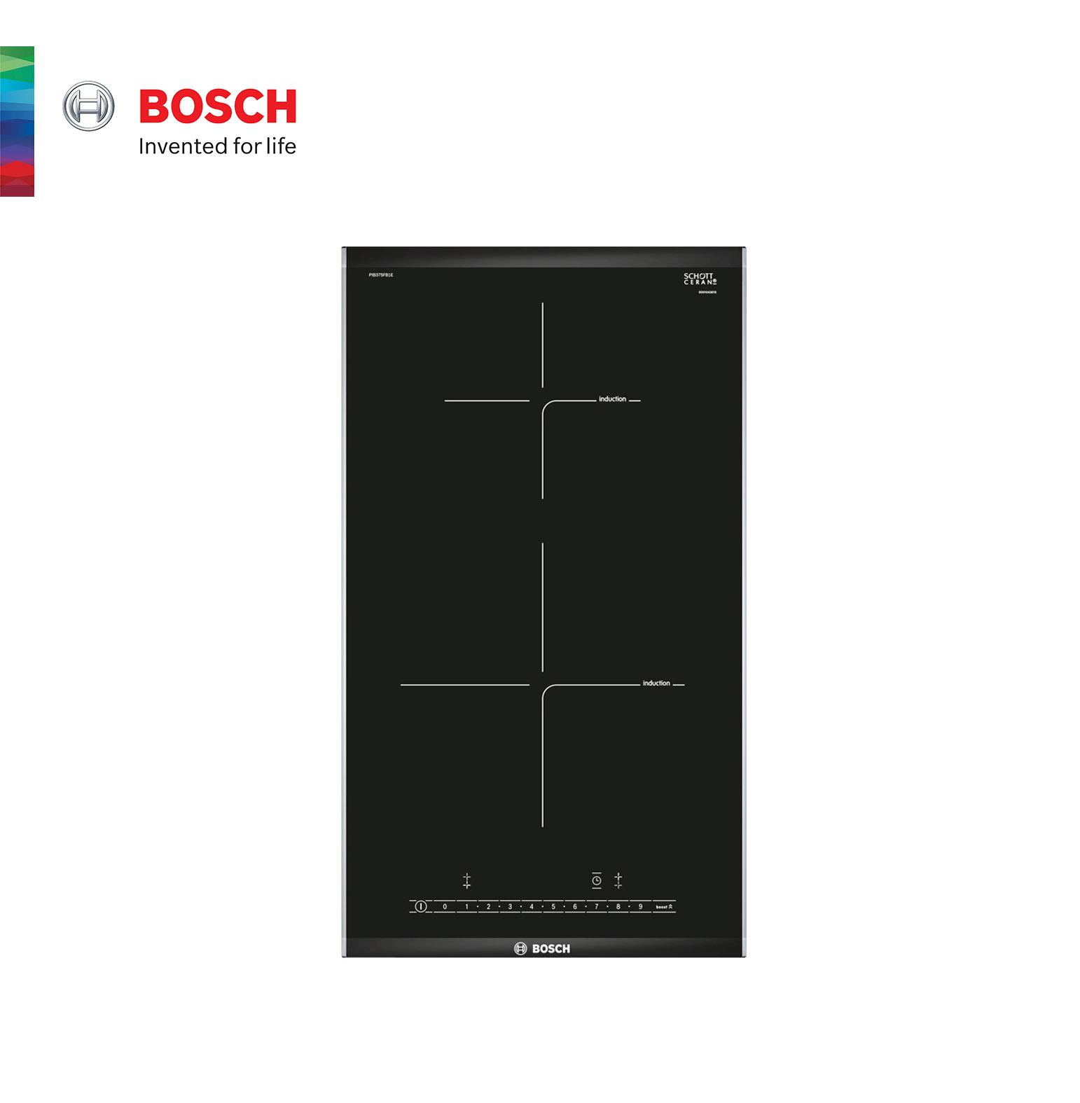 Bosch PIB375FB1E Built In 30 cm Induction Hob Ceramic front Facette ...