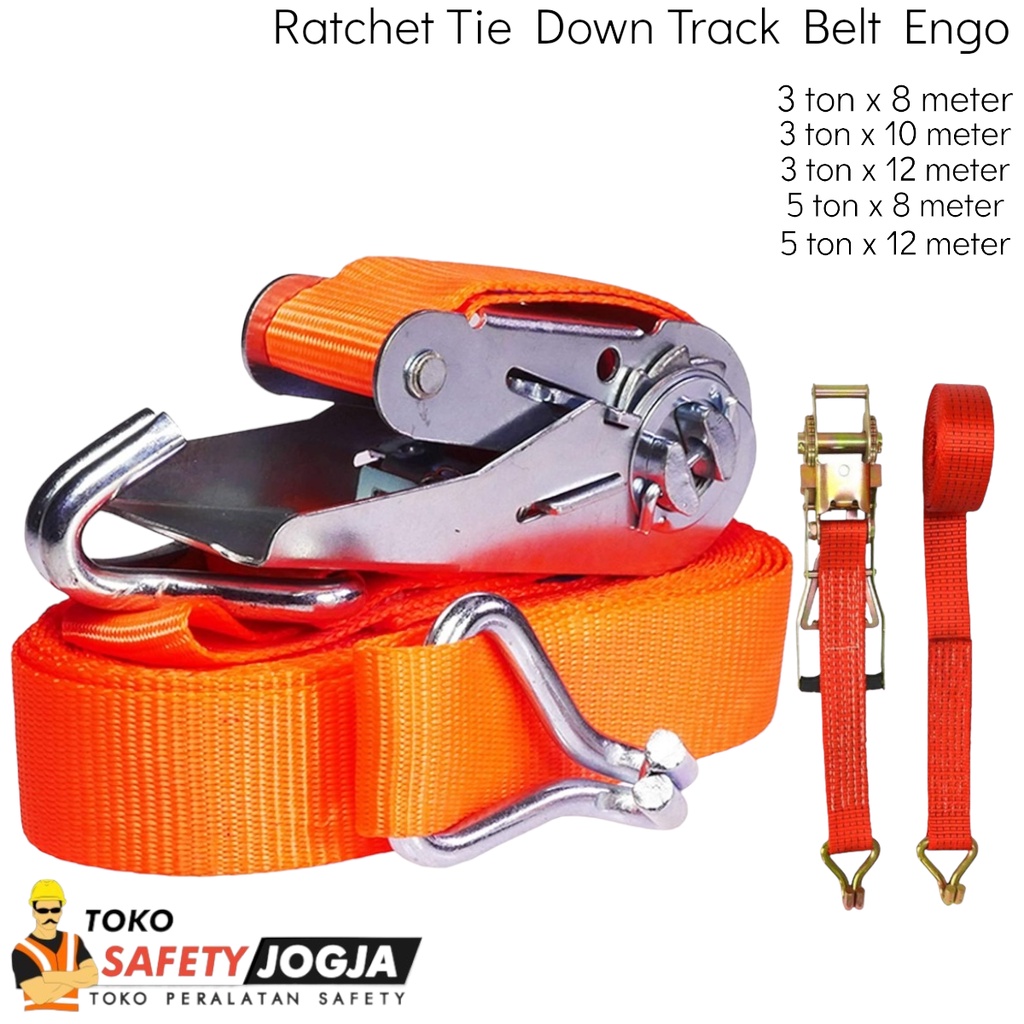 Ratchet Tie Down Engo Track Belt 3 Ton x 8 Meter 5 Ton x 12 Meter Cargo ...