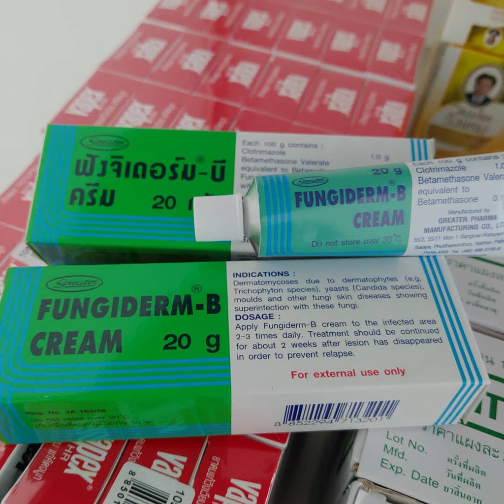 Original Thailand FUNGIDERM-B Cream 20g Fungiderm b Cream 20g Fungiderm ...