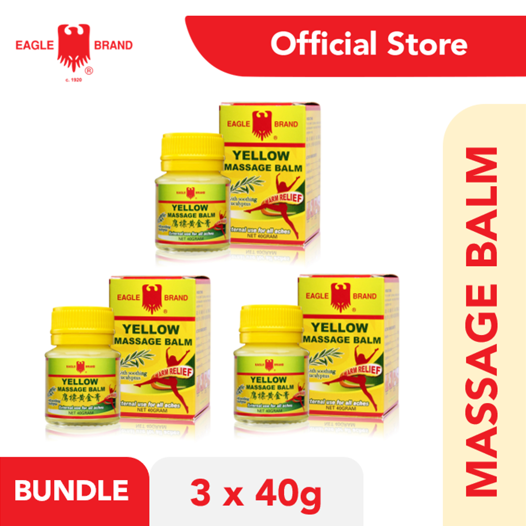 3x Eagle Brand Yellow Massage Balm 40g Lazada Singapore