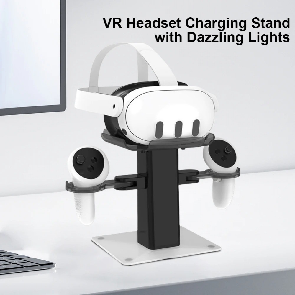 RGB VR Charging Dock Headset Display Stand and Controller Mount for ...