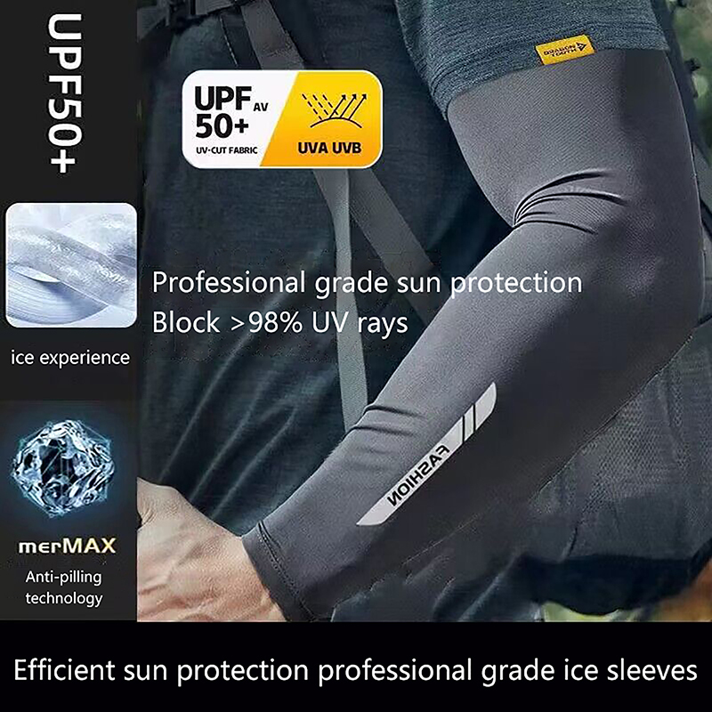 2PCS Sports Arm Sleeve Compression Basketball Cycling Arm Warmer Summer ...
