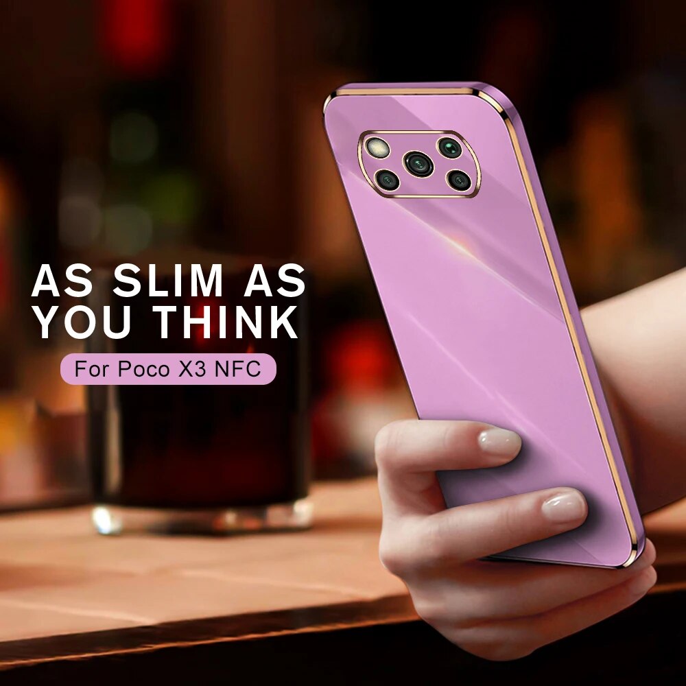 Fashions High Quality X3Pro Case Square Plating Gold Frame TPU Soft ...