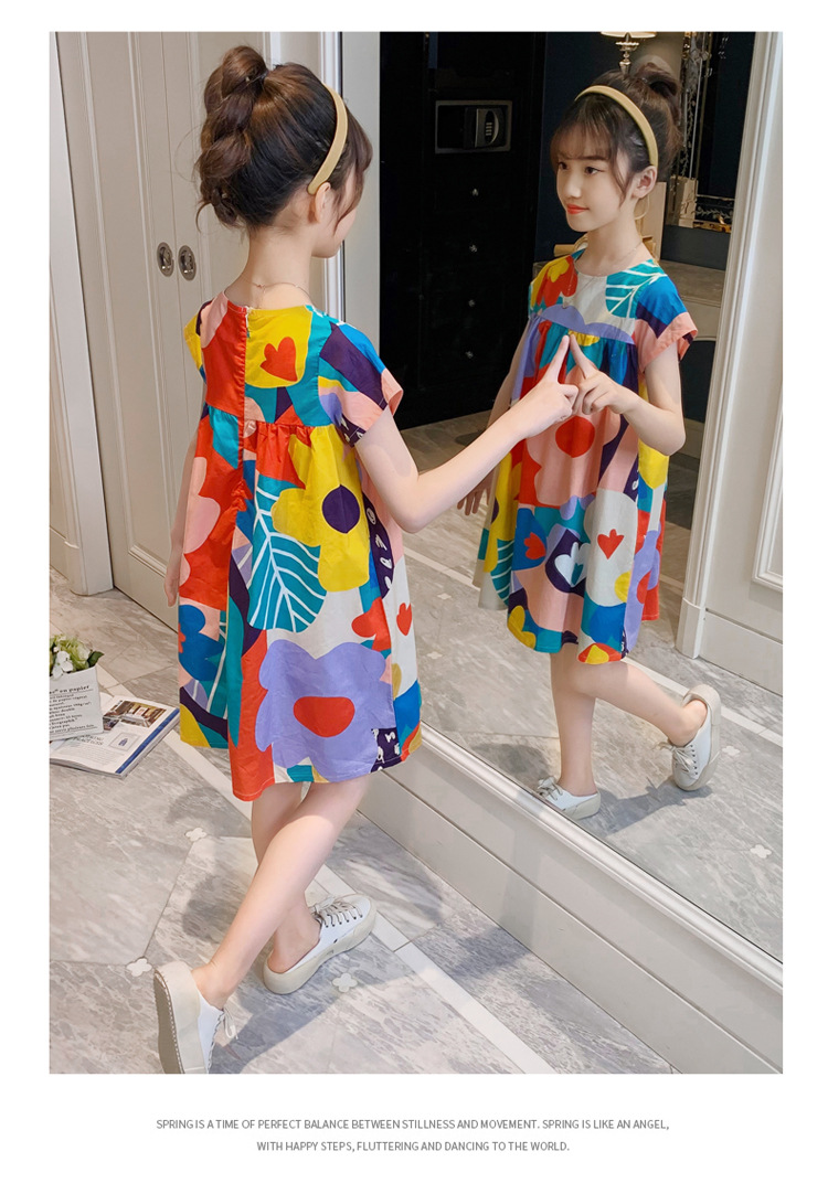 Baby berry ชุดเดรสเด็กผู้หญิง แขนสั้น พิมพ์ลายดอกไม้ สีสันสดใส รุ่น ...