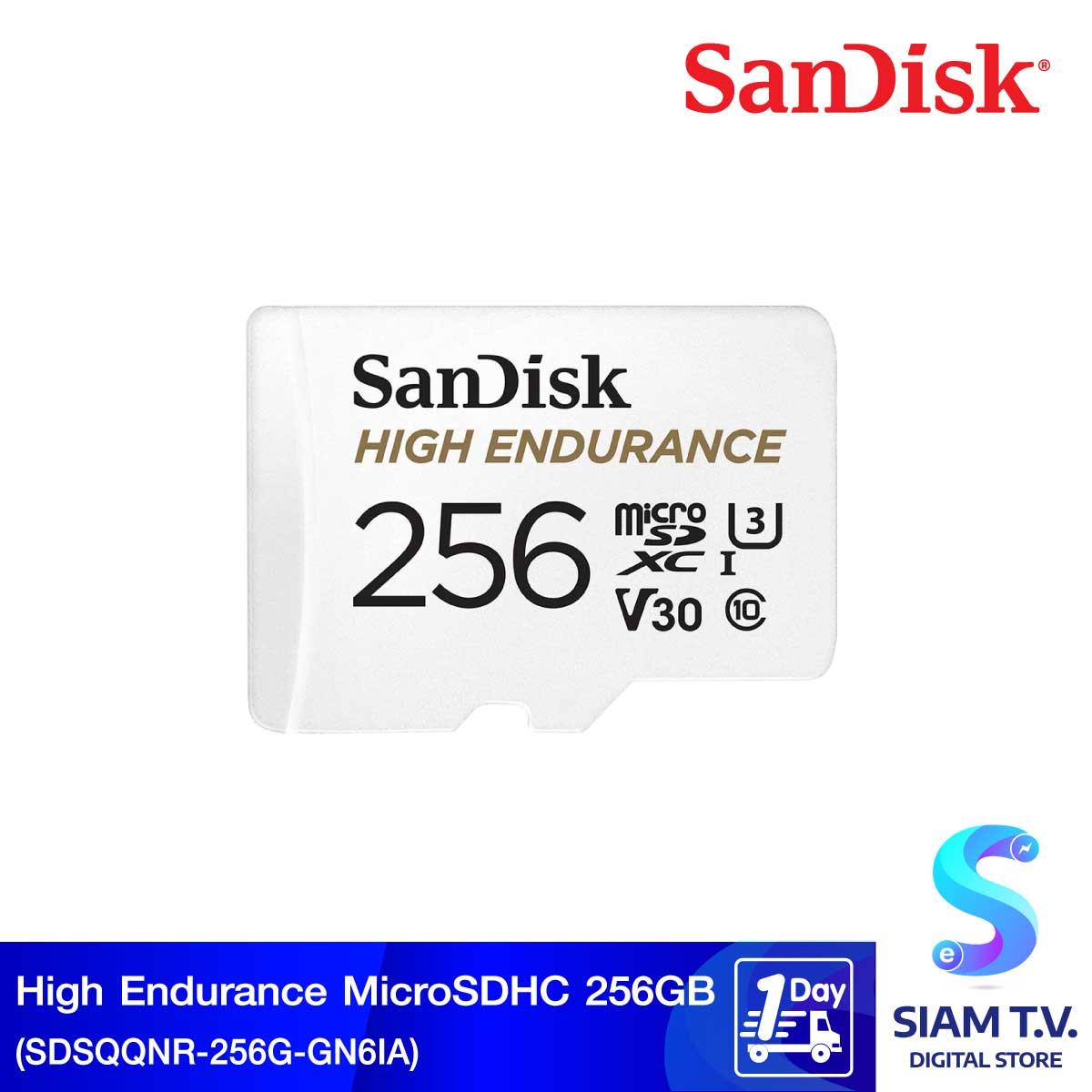 MICRO SD CARD 256 GB ไมโครเอสดีการ์ด SANDISK HIGH ENDURANCE SDSQQNR ...