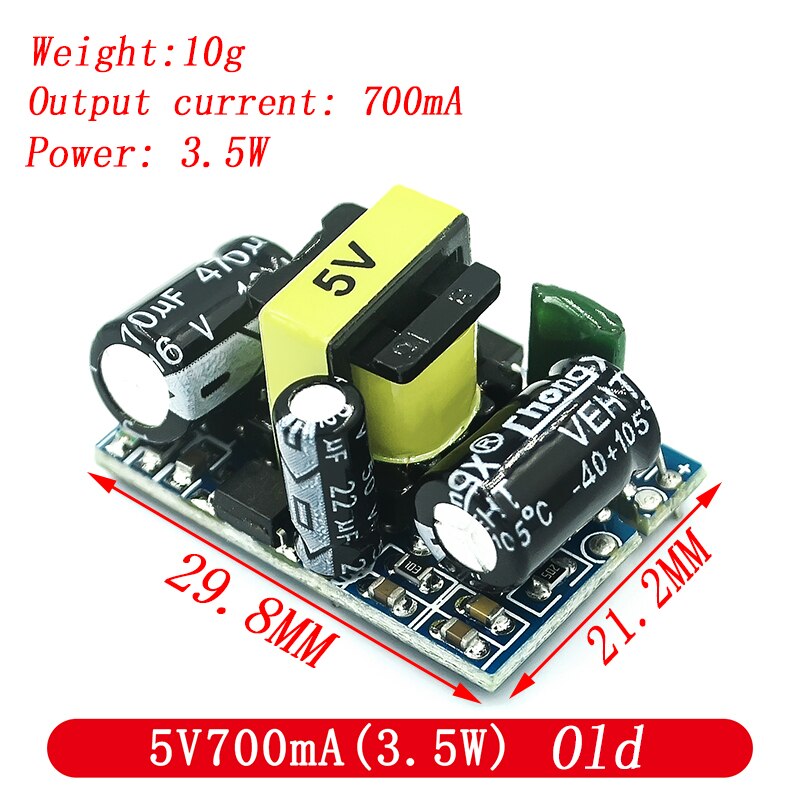 AC-DC 5V 700mA 12V 450mA 9V 500mA 3.5W Precision Buck Converter AC 220V ...