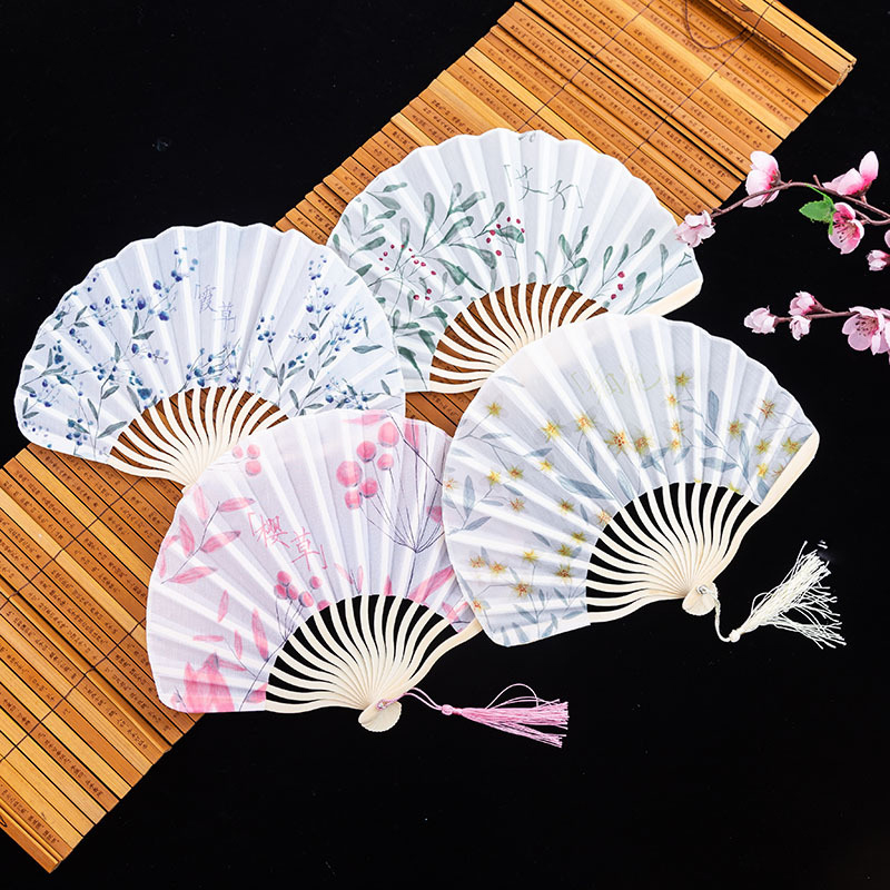 Hand Fold Fan Retro Adornment Woman Man Dance Props Wedding Living Room ...