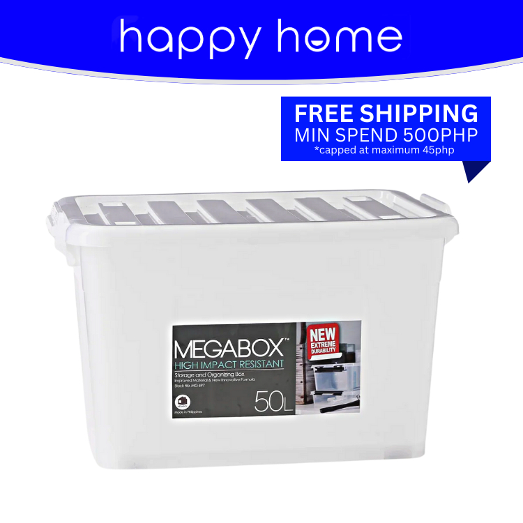 Megabox 697 Mega Storage Box 50L Clear☉ | Lazada PH