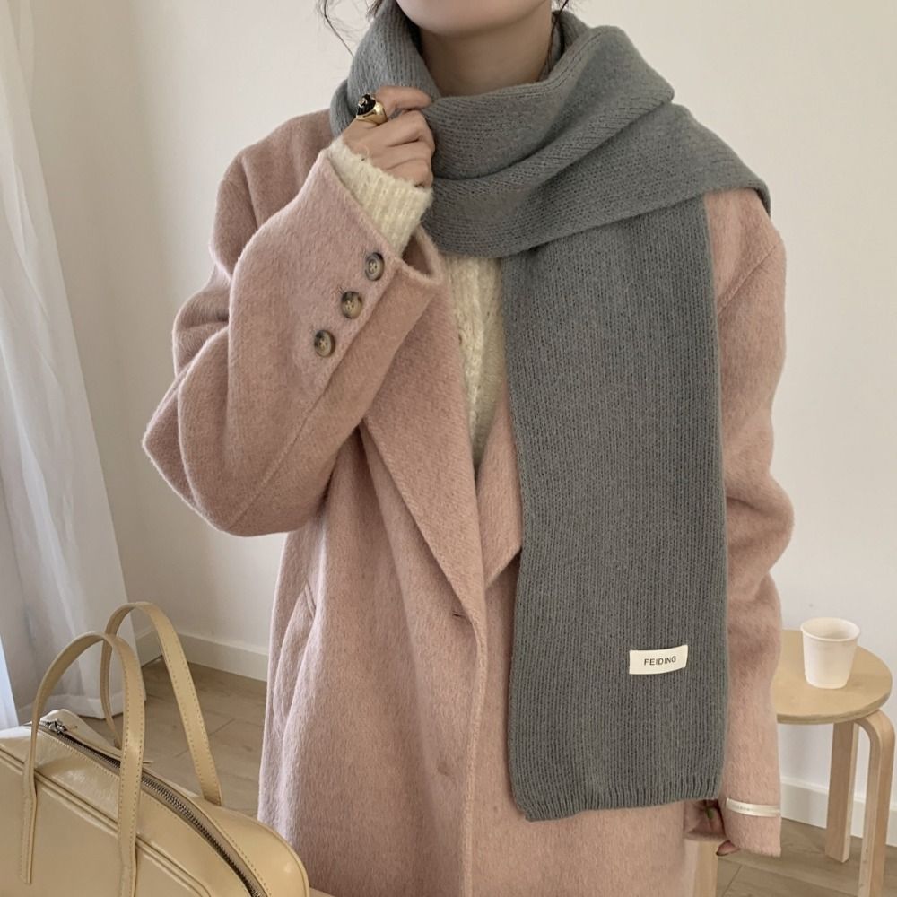 Thicken Letter Wool Scarf Wool Scarves Cashmere Shawl Winter Cashmere ...