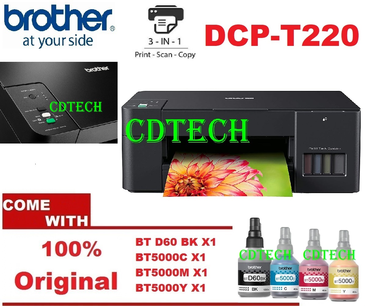 Brother DCP-T220 Print, Copy, Scan A4 Printer Ink Tank (DCPT220,T220 ...