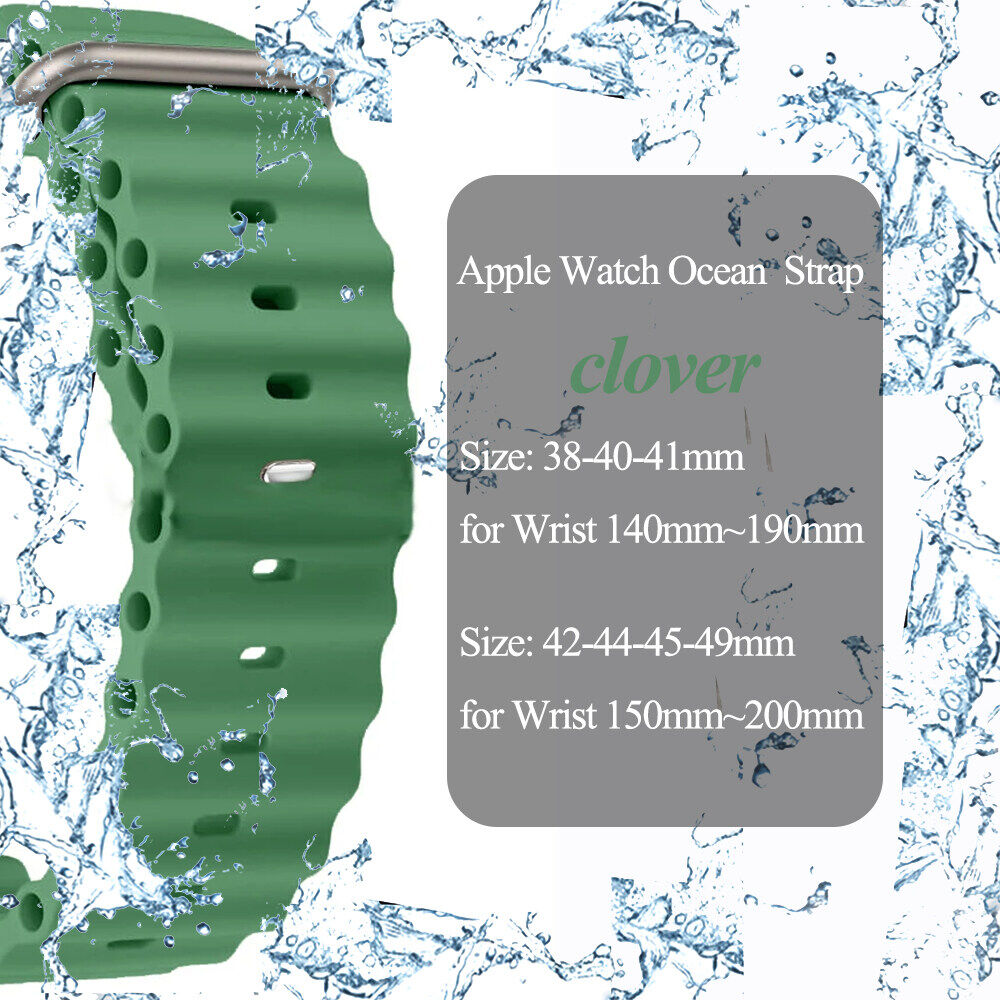 Original Ocean Watch Band สำหรับ Apple Watch Ultra 1/2 Series 7 8 9 SE ...