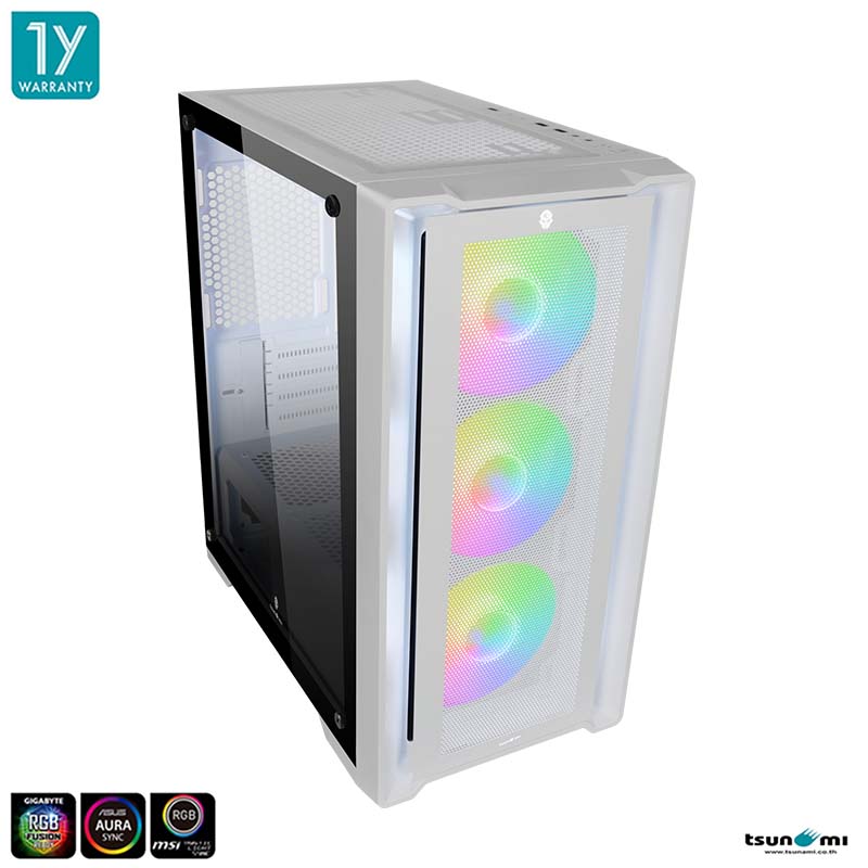 เคสคอมพิวเตอร์ Tsunami Unlimited Deepspace M211-F with 1264 UDS ARGB 12cm Cooling Fan X3 รับ ...