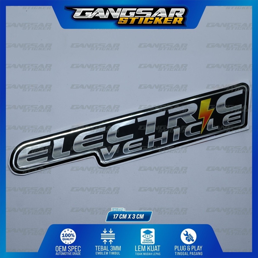 Emblem electric vehicle motor listrik / emblem motor listrik / emblem ...