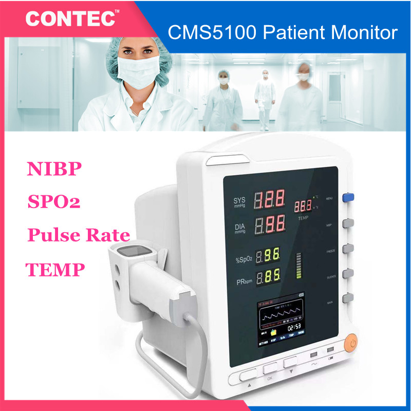 CONTEC CMS5100 Vital Signs Patient Monitor ICU NIBP SPO2 Pulse Rate ...