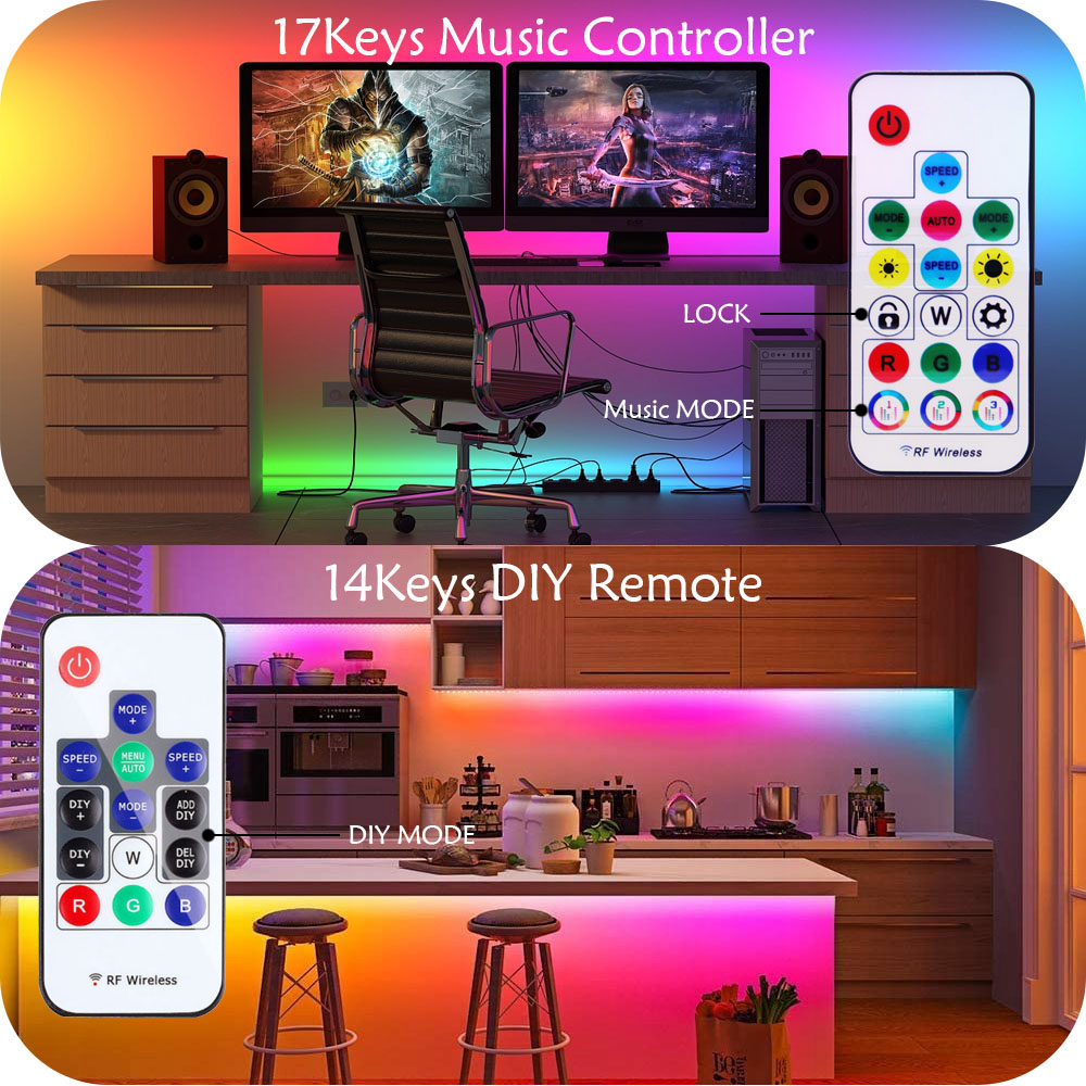 Ws2811 Ws2812b Led Pixels Strip Controller Ws2812 Usb/dc Mini 3keys Rf ...