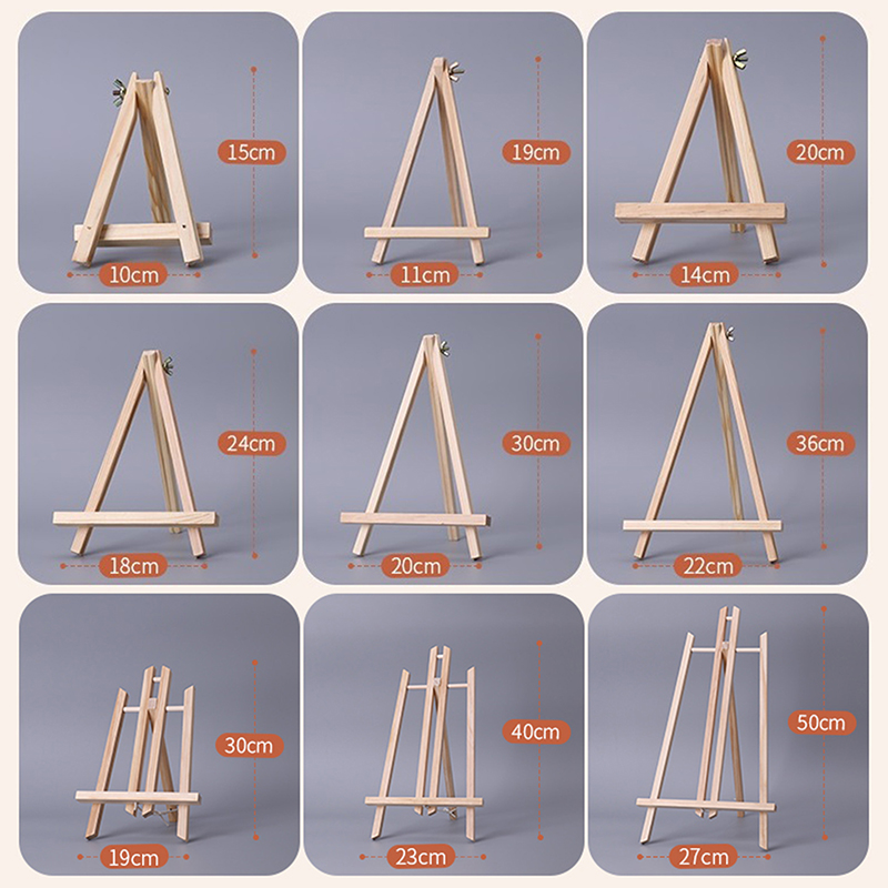 Natural Wood Tripod Desktop Painting Shelf Mini Easel Frame Children ...
