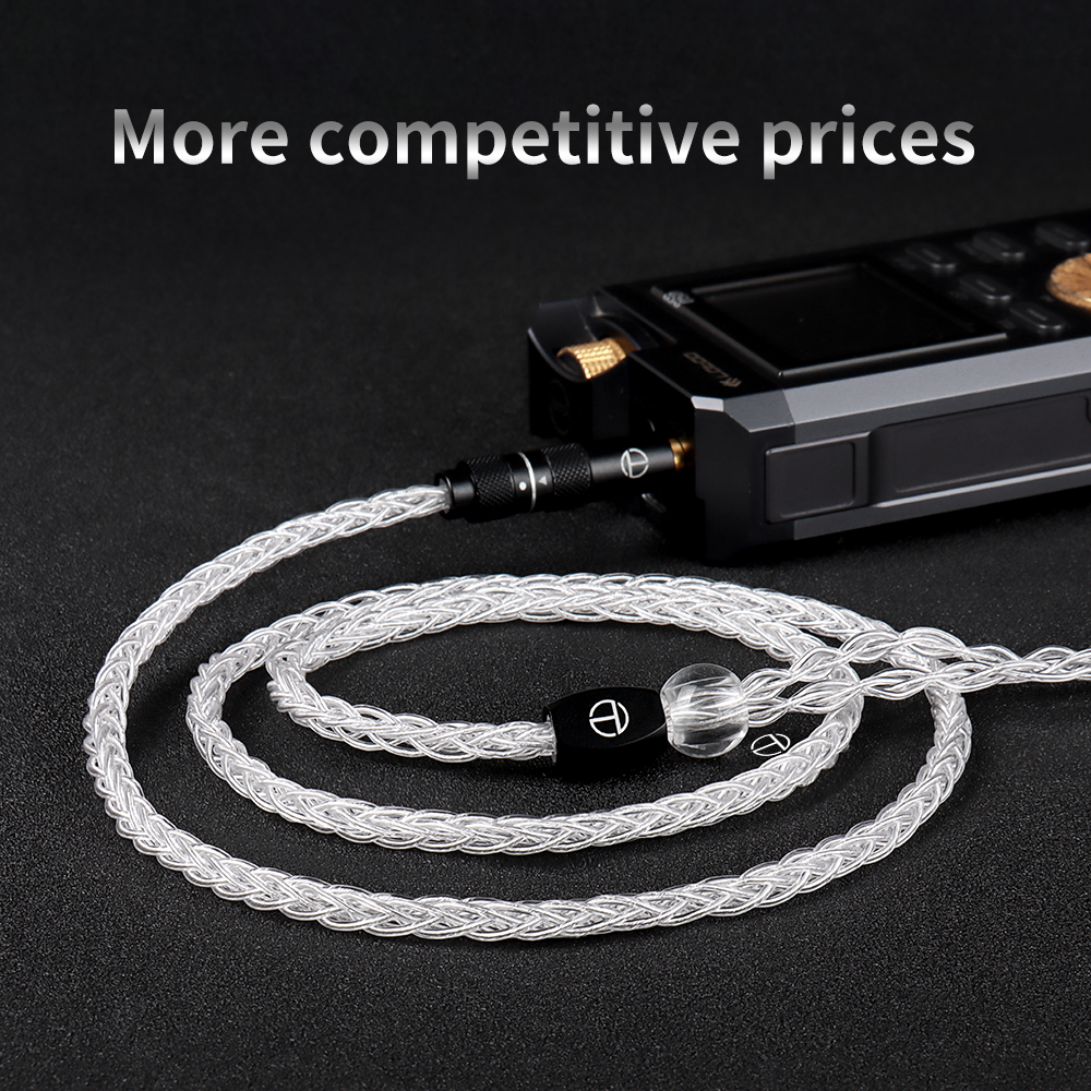 TRN T3 PRO 8 Core Pure Silver Cable 2.5/3.5MM With MMCX/2PIN Connector ...
