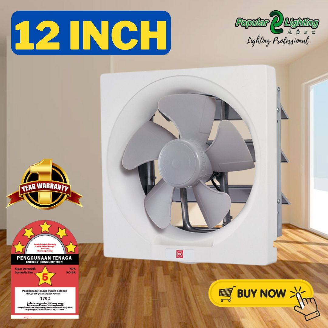 【Ready Stock】KDK Wall Exhaust Fan 20AQM / 25AQM / 30AQM 8" / 10" / 12 ...