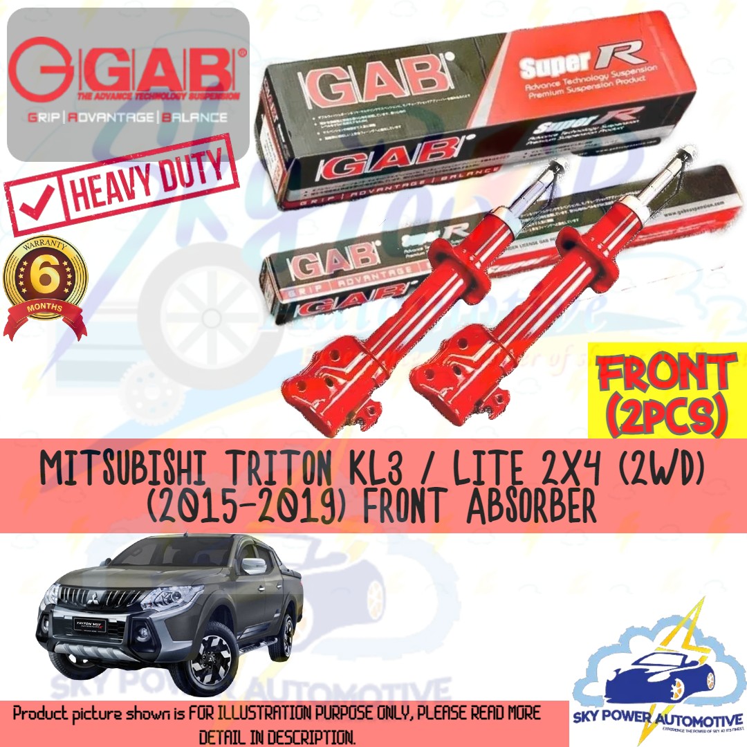MITSUBISHI TRITON KL3 / LITE 2X4 2WD (2015-2019) GAB SUPER R SPORT PREMIUM HEAVY DUTY GAS SHOCK ...