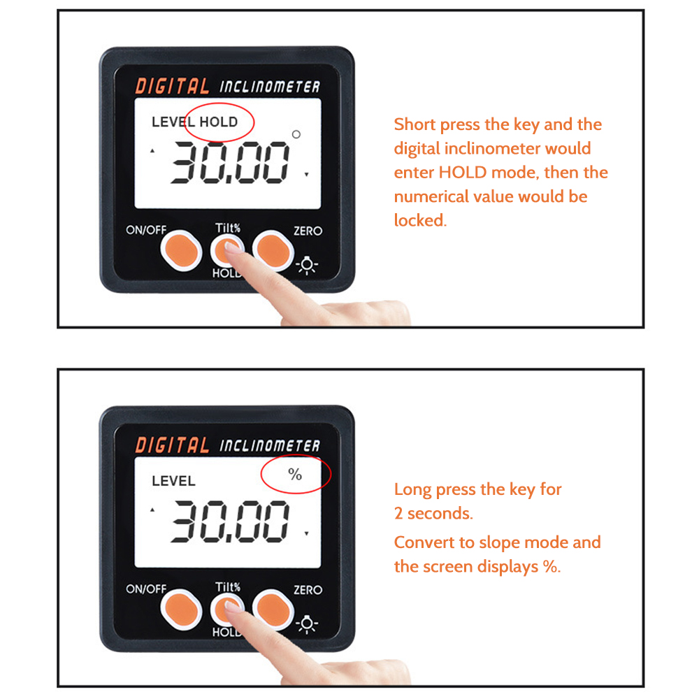 【Top-Rated Product】Electronic Protractor Digital Inclinometer 0-360 ...