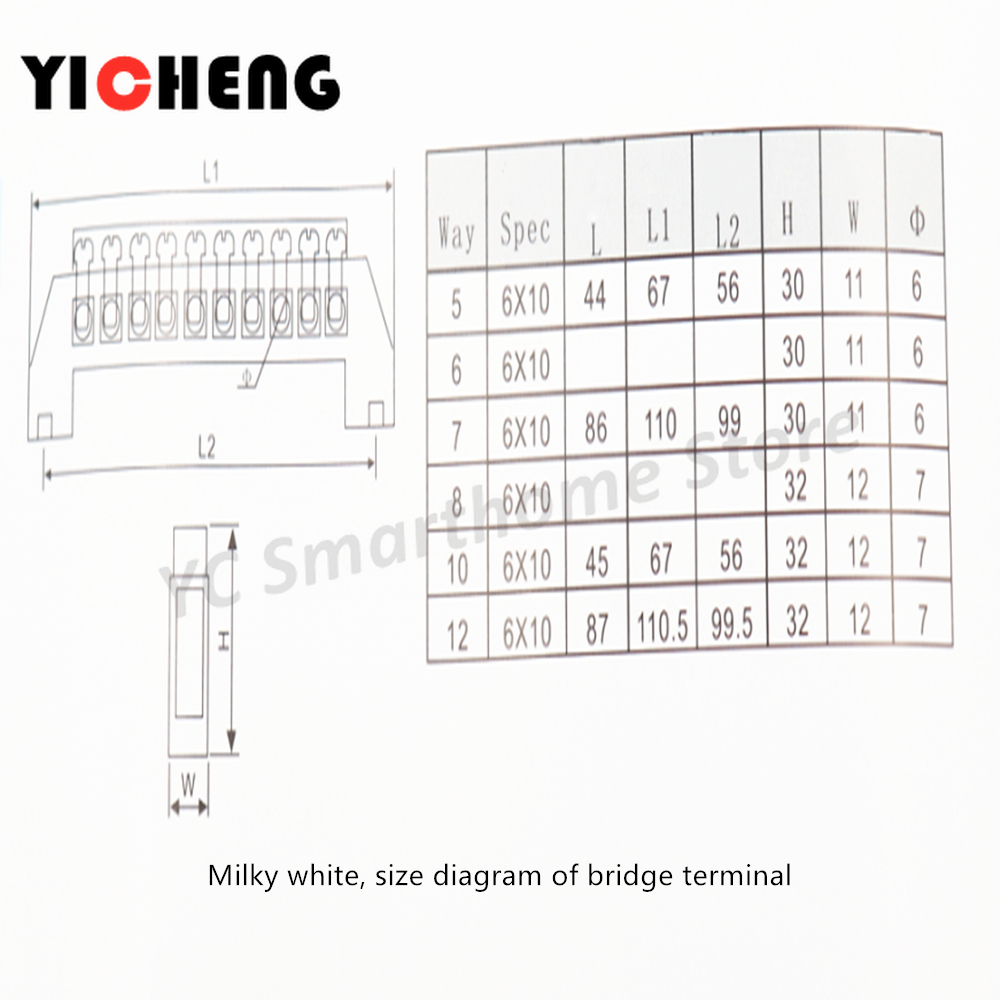 【OneWorldGoods】1Pcs Copper rail terminal block Neutral row terminal ...