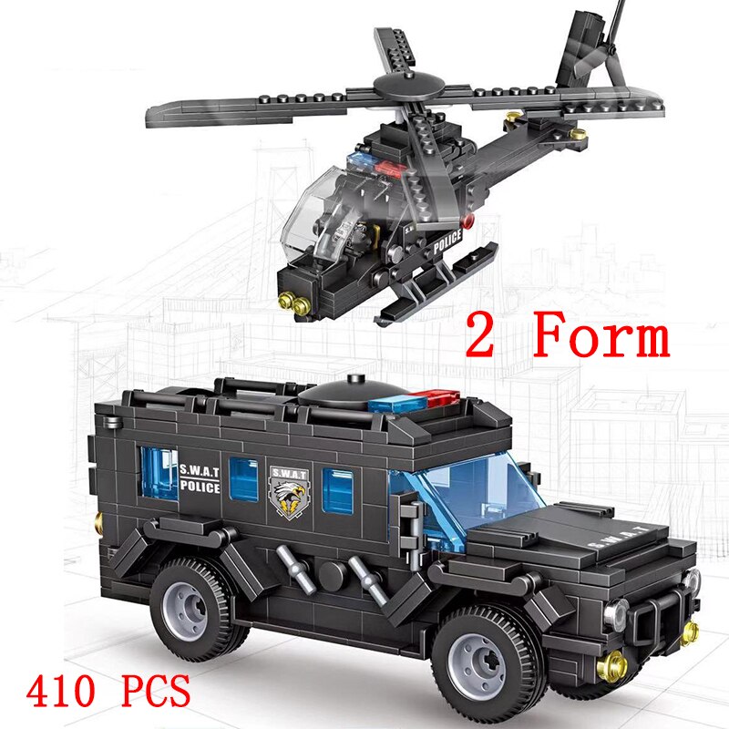 AH-64 Helicopter Gunships Model Building Blocks Tiger Police War Ww2 ...