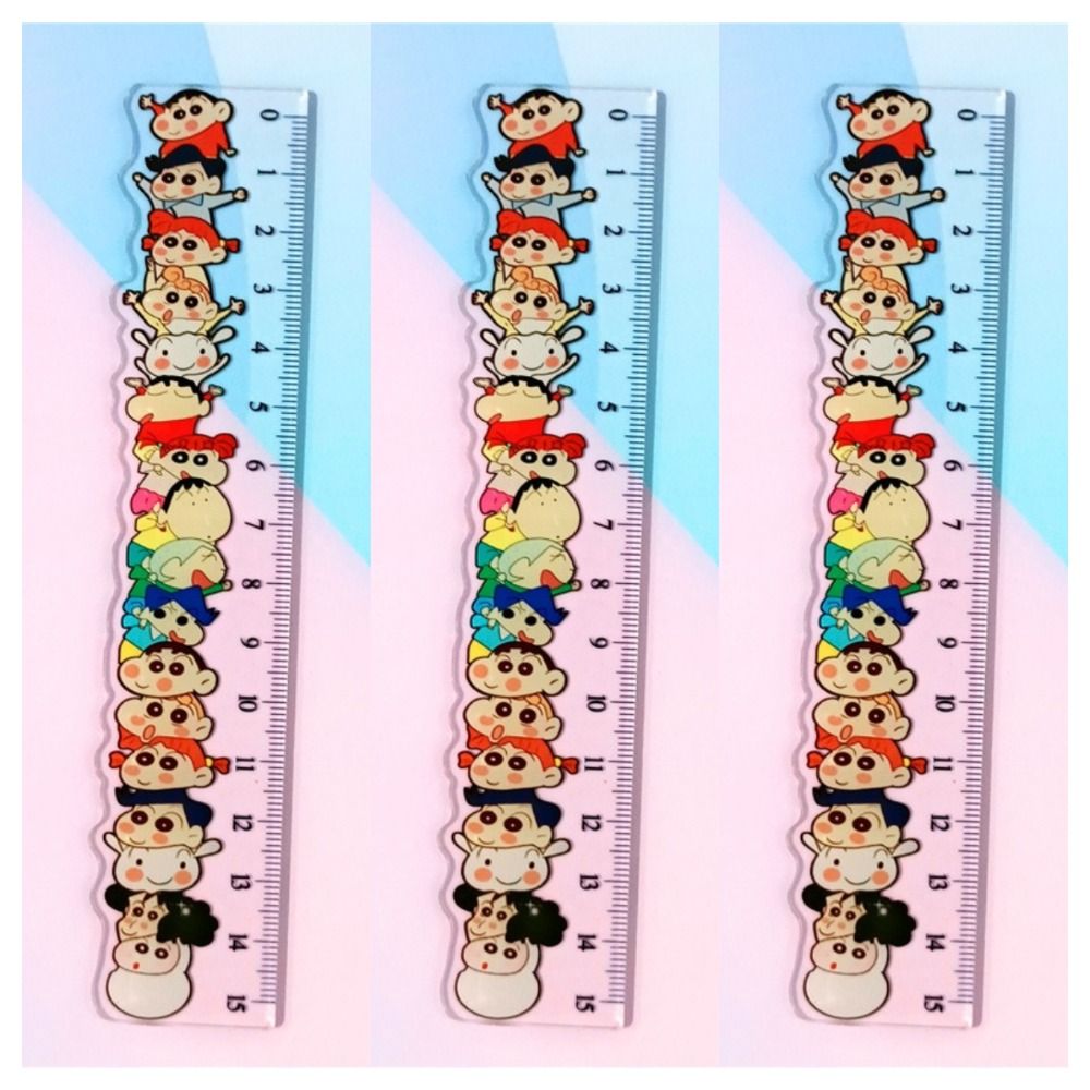 Cute Pikachu Straight Rulers Cartoon Anime Doraemon Crayon Shin Chan ...