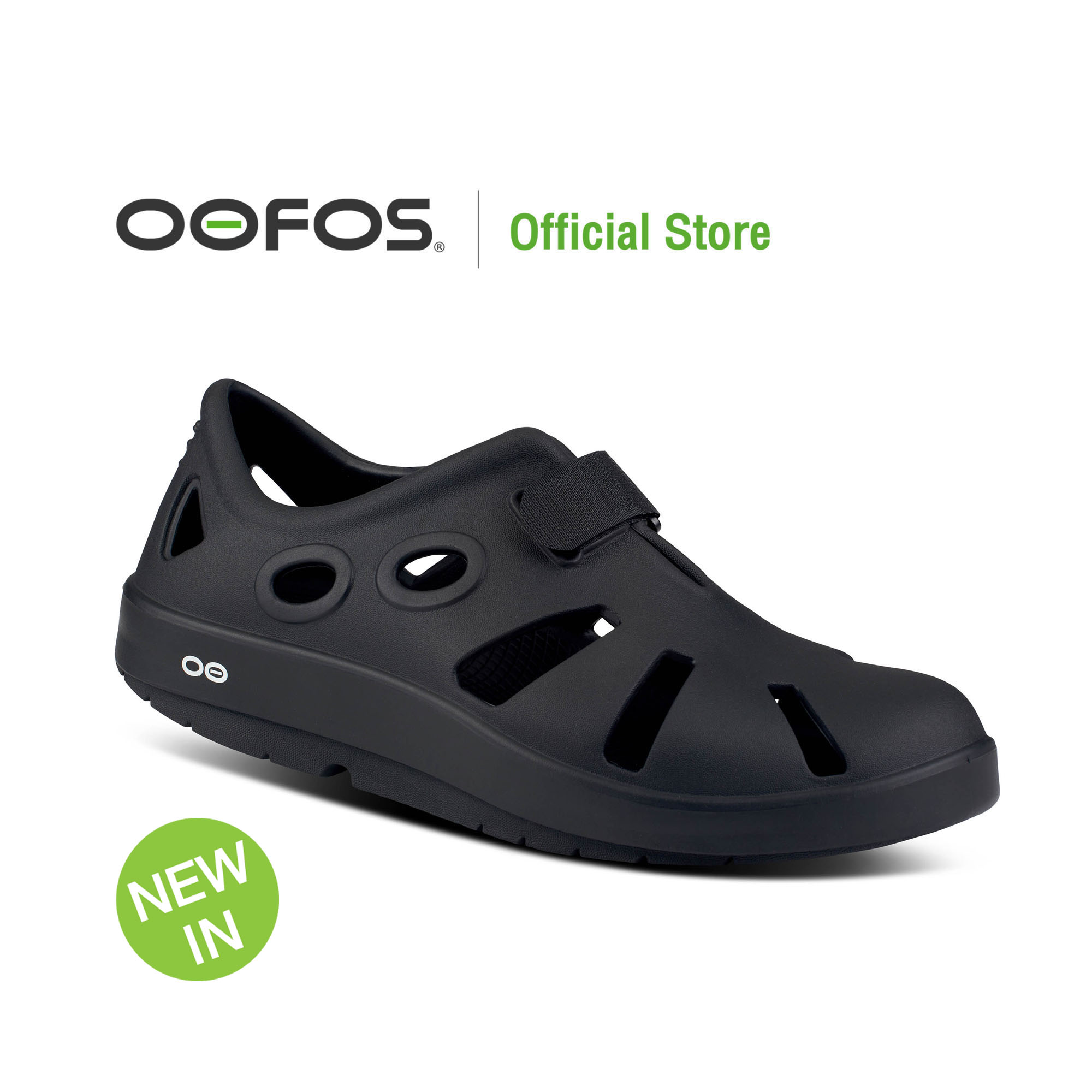 OOFOS Oocandoo Black (สีดำ) - รองเท้าแตะเพื่อสุขภาพ นุ่มสบายเท้าด้วย ...