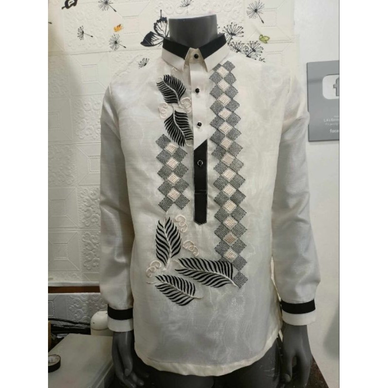 Modern Embroidered Barong Tagalog with piping | Lazada PH
