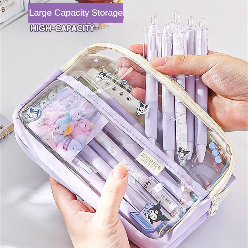 Pencil Case Large Capacity Cute Student Stationery Storage Pencil Bag ...