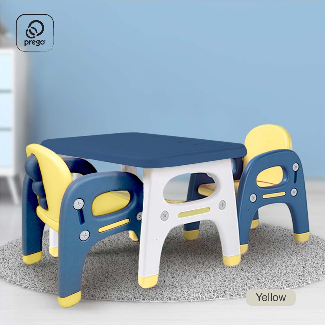 Prego Dino Kids Learning Table Chair Set For Study Arts Crafts Meal ...