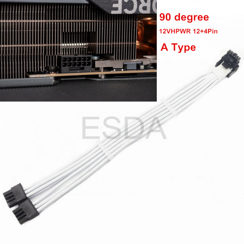 【Quality】 New Rtx 4090 12vhpwr 90 Degree 124pin Pcie 5.0 To Dual Cpu ...